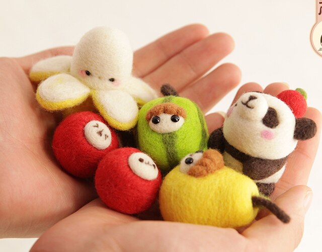 Fruit birthday cartoon animal set wool needlepoint... – Grandado