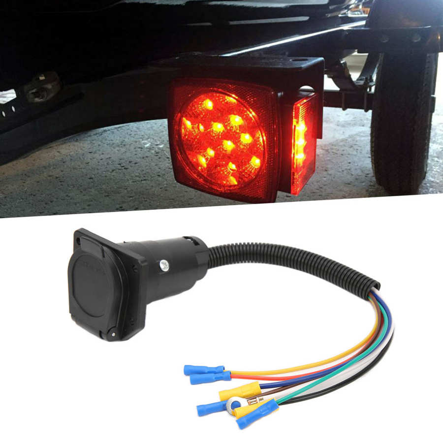 Trailer Wiring Adapter 7 Way Blade Connector Cable... – Grandado