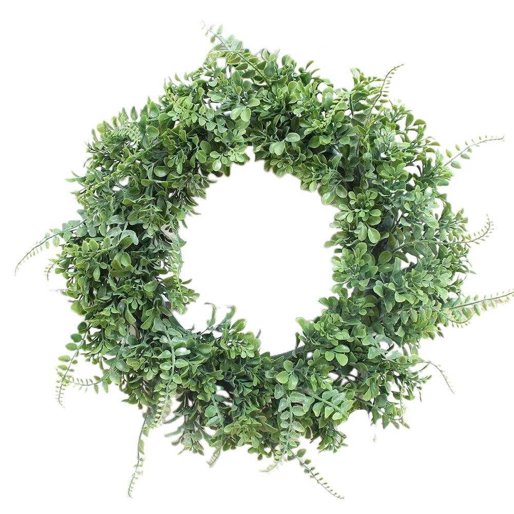 40cm simulation grøn bregneblad krans kunstig plas... – Grandado