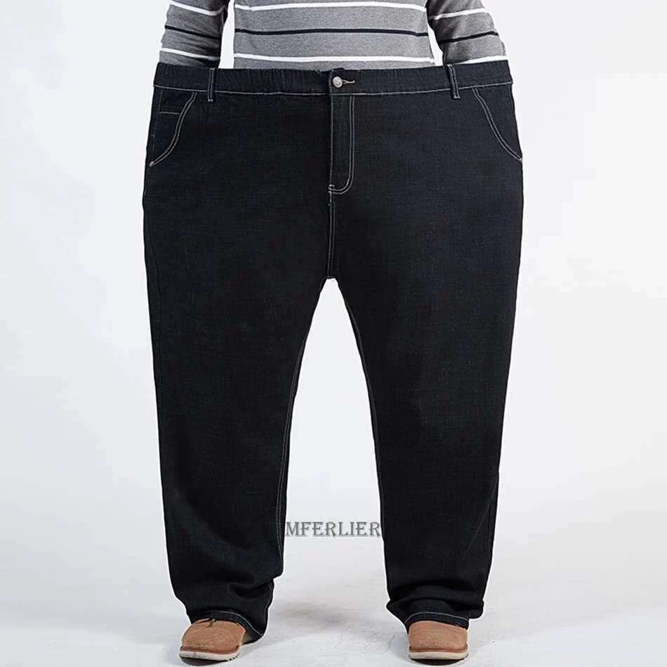 spring summer men jeans simple loose pants stretch... – Vicedeal