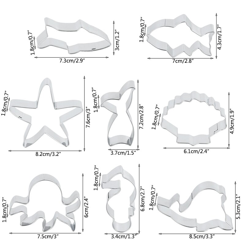 Under The Sea Creatures Cookie Cutter 8 Pieces Sta... – Vicedeal