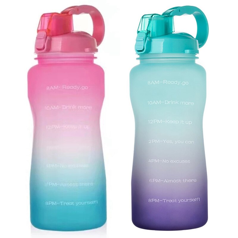 2 Stuks Water Fles Met Tijd Marker, 68 Oz Extra Gr... – Grandado