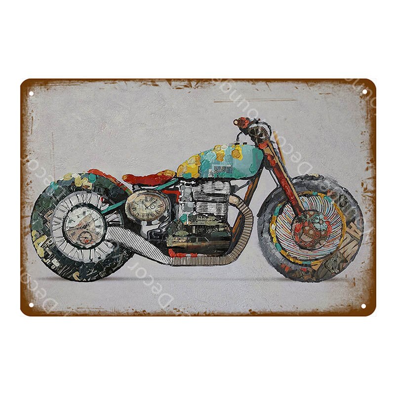 American Motorcycle Tin Signs Retro Metal Plaque V... – Grandado