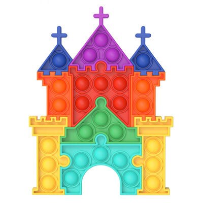 Fidget Castle Puzzle Reliver Stress Toys Rainbow P... – Grandado