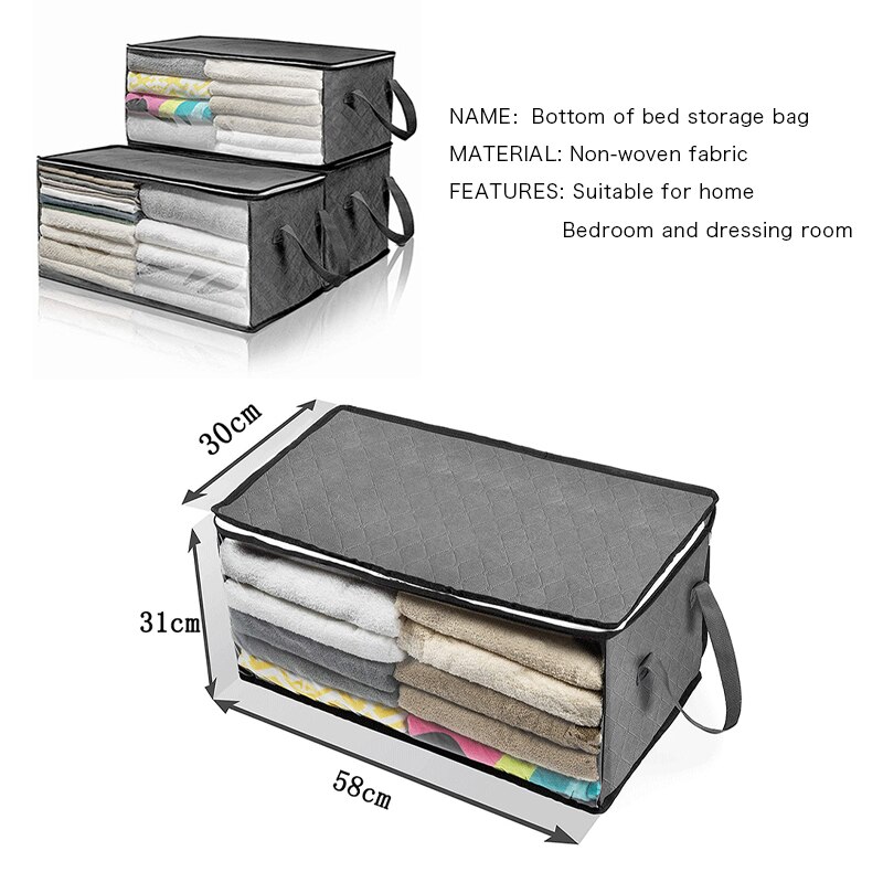 Clothes Storage Box Folding Quilt Blanket Clothes ... – Grandado
