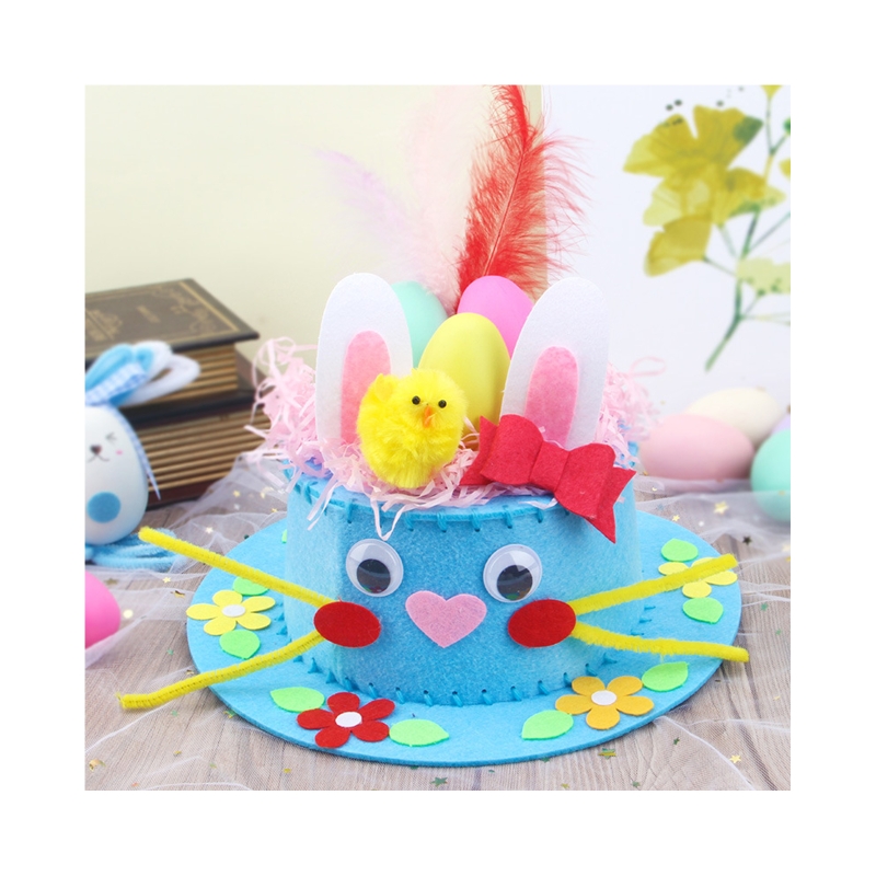 Children DIY Easter Non Woven Fabric Hat Kit Bunny... – Grandado