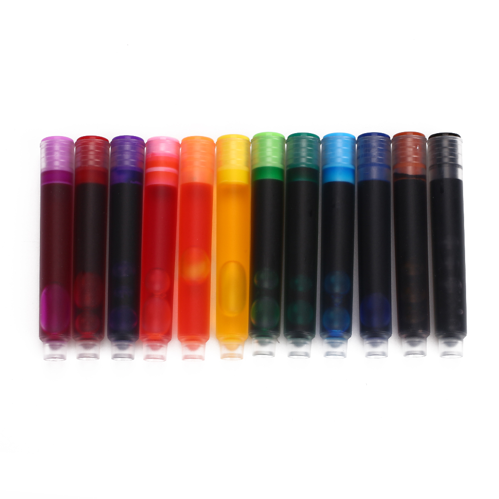 12PCS/Set Colourful Ink Sac Fountain Pen Ink Cartr... – Vicedeal