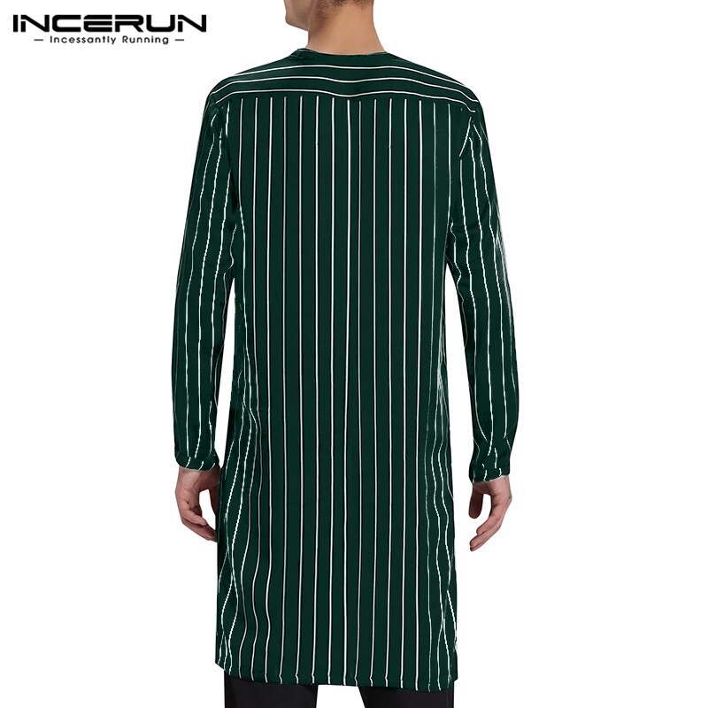 Mannen Lange Shirts Gestreepte Vintage Lange Mouwe... – Vicedeal