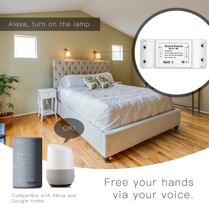 Rf433 110v 220v Récepteur Wifi Rf Sans Fil Commuta Grandado