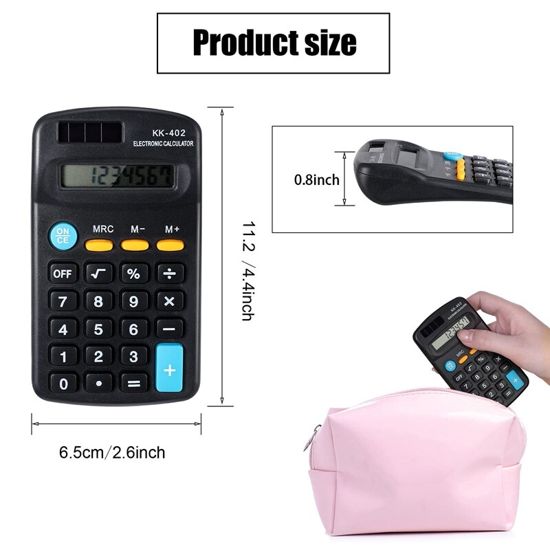Pocket Size Mini Calculators Handheld Angled 8-Dig... – Grandado