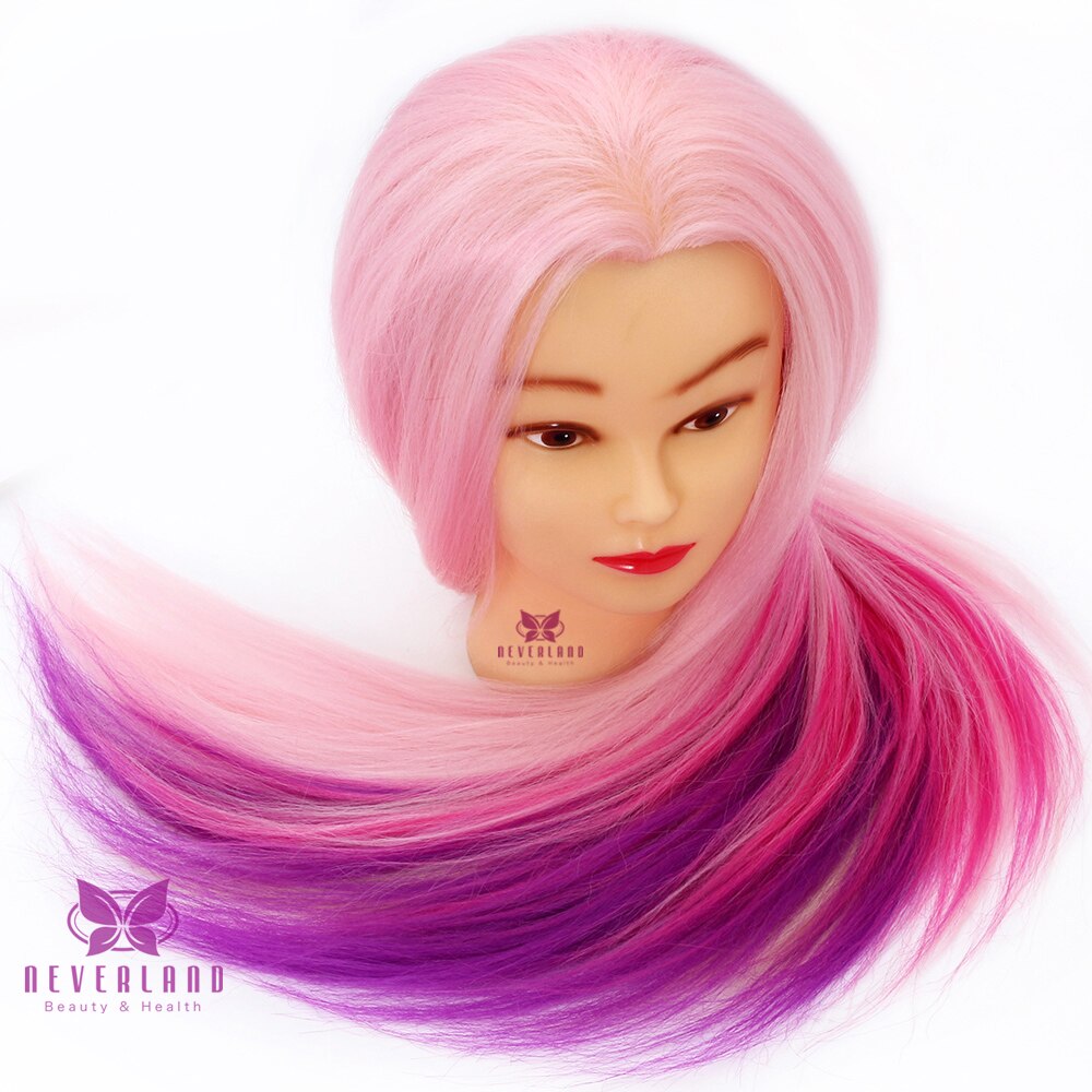 24'' Pink Salon Wig Head for Hairdressing Salon Tr... – Grandado