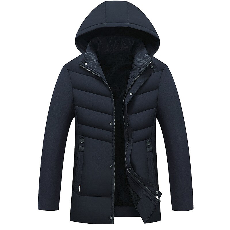 AKSR Men's Long Winter Jacket Coat Large Size Plus... – Grandado