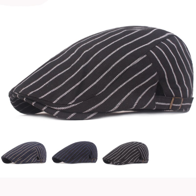 HT2957 Berets Spring Summer Cap Hat Vintage Stripe... – Grandado