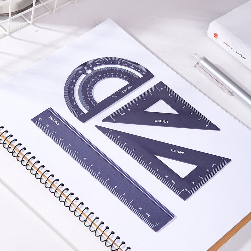 4 pieces / set of metal ruler aluminum set ruler p... – Vicedeal