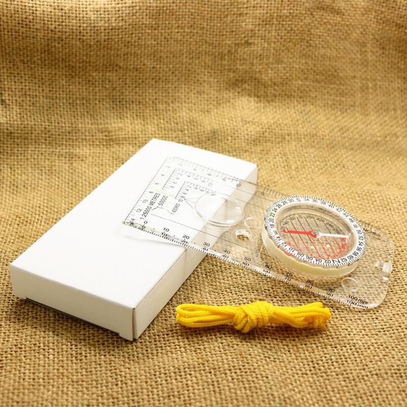 1pc Mini Compass Map Scale Ruler Magnifying Naviga... – Vicedeal