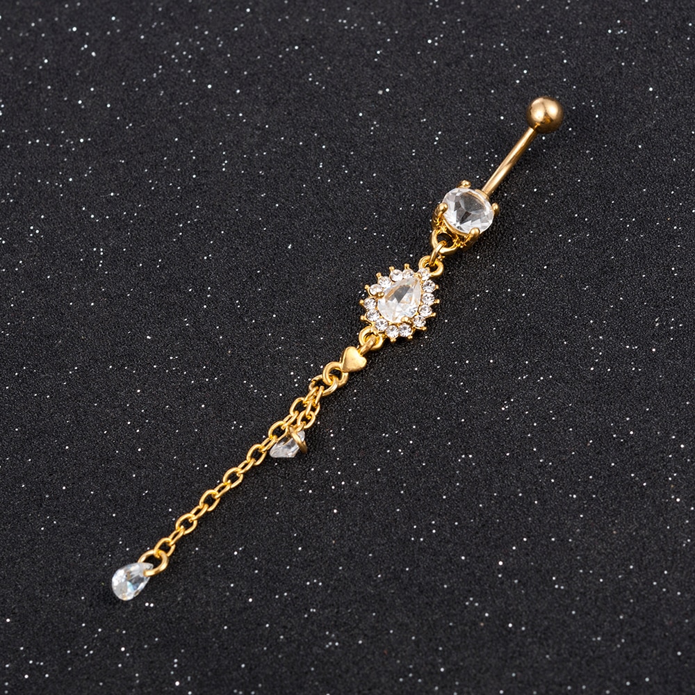 Women Gold Navel Piercing Belly Button Body Jewelr... – Grandado