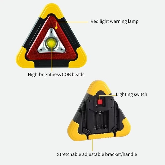 Triangle Warning Sign Triangle Car Led Work Light ... – Vicedeal