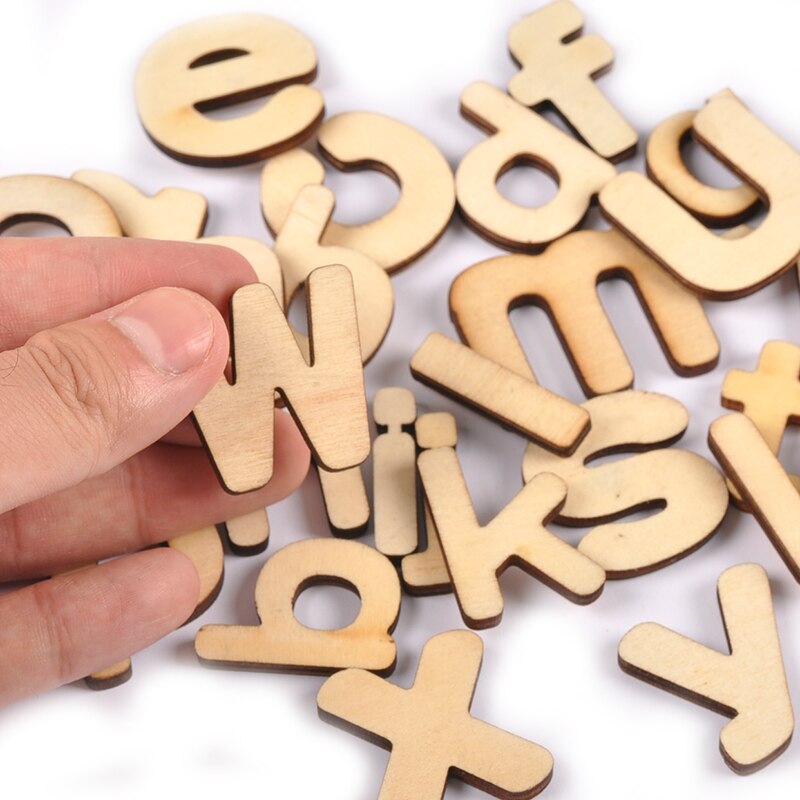26Pcs Lowercase Alphabet Letter Wood Slices For Cr... – Grandado