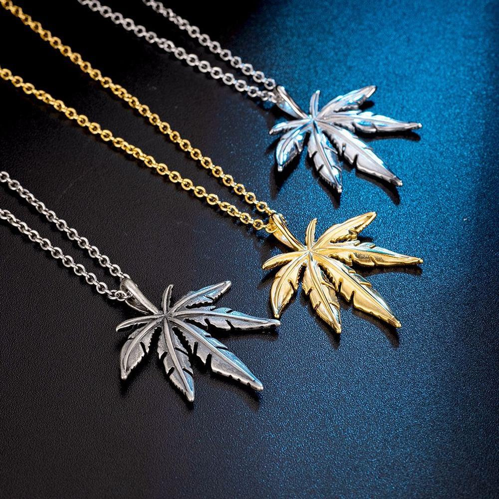 Boutique Titanium Steel Maple Leaf Necklace Trendy... – Vicedeal
