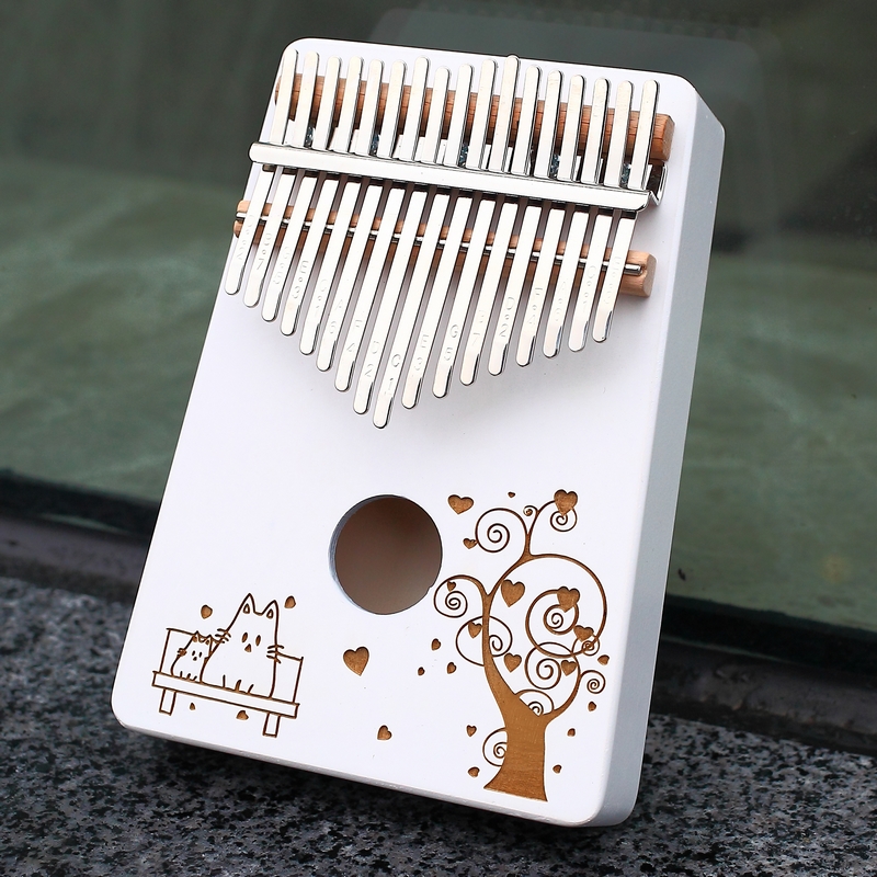 KERUS Instrumen white Kalimba 17 Keys mahogany Woo... – Grandado