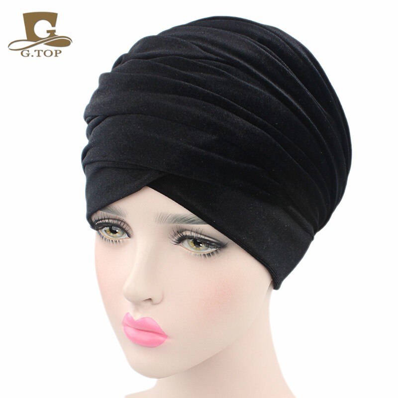Luxury Soft Velvet Turban Velour Hair Cover Headwr... – Vicedeal