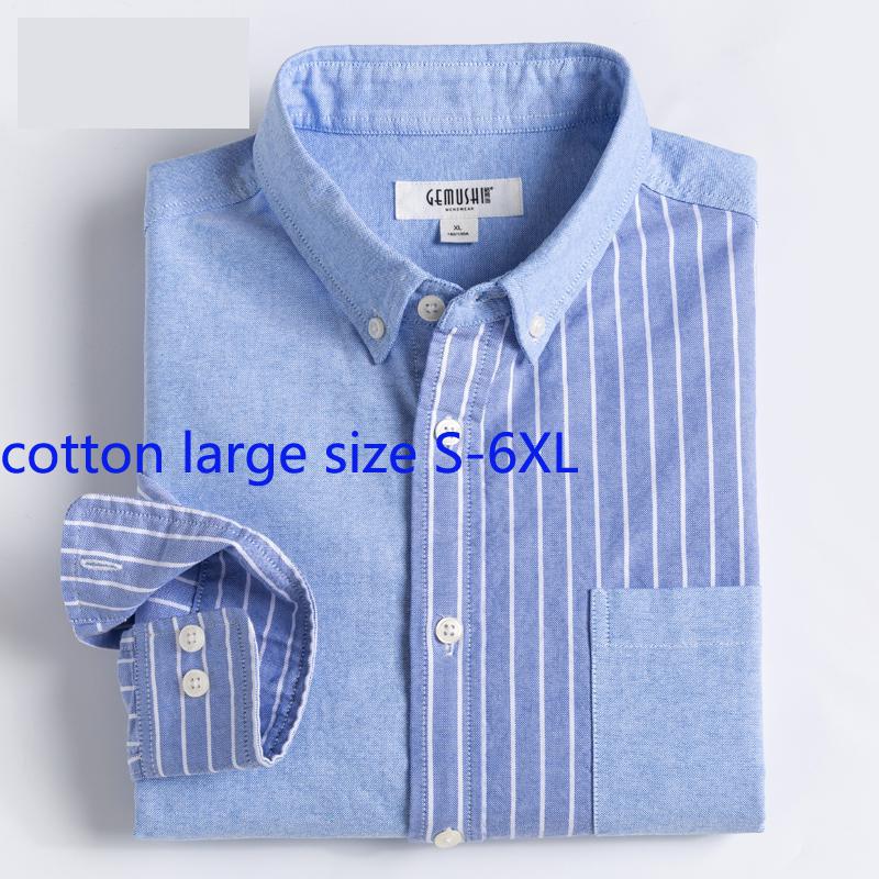Oxford Mannen Lange Mouw Splicing Grote Casual Kat... – Vicedeal