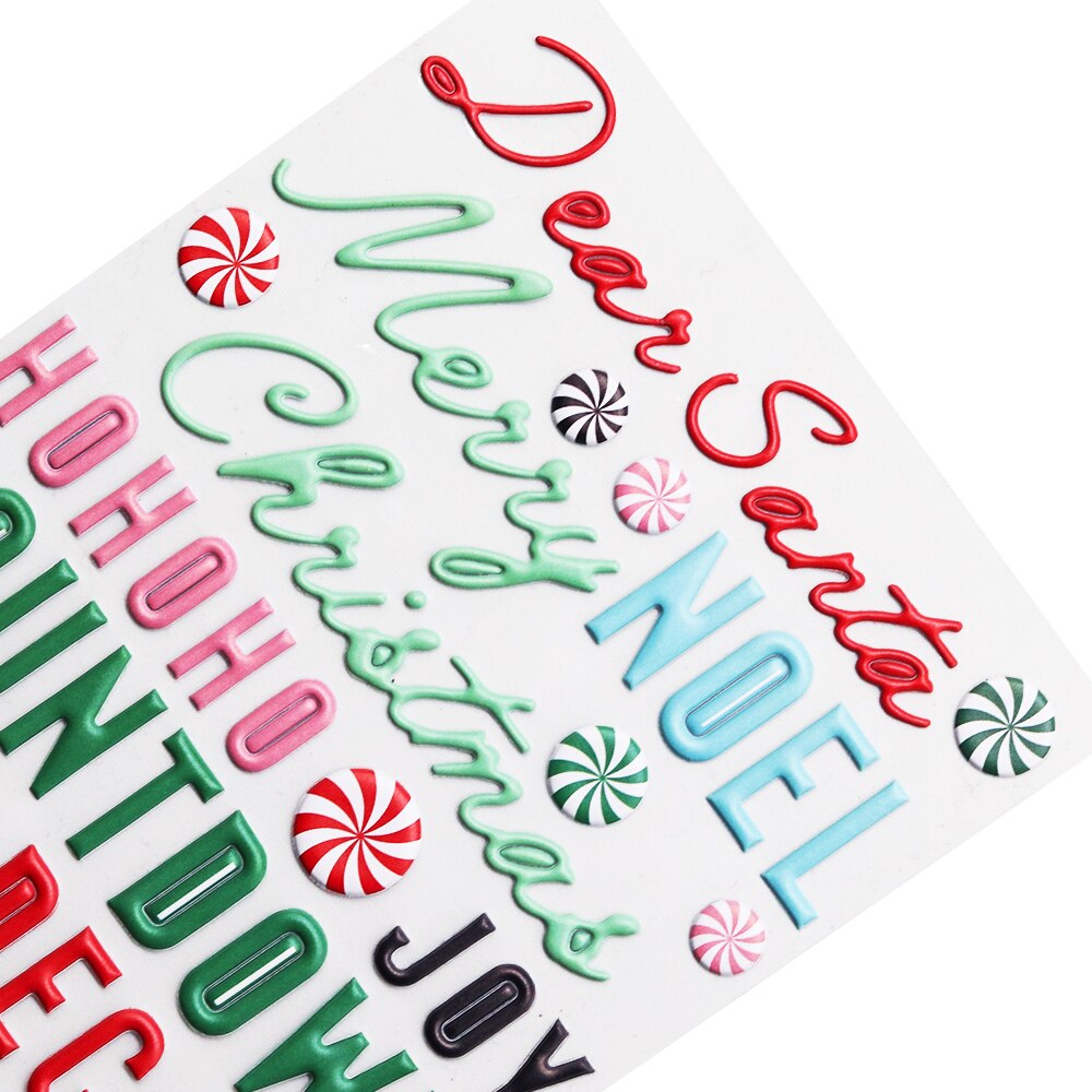 CRZCrafter Puffy Words Stickers Christmas Embellis... – Vicedeal