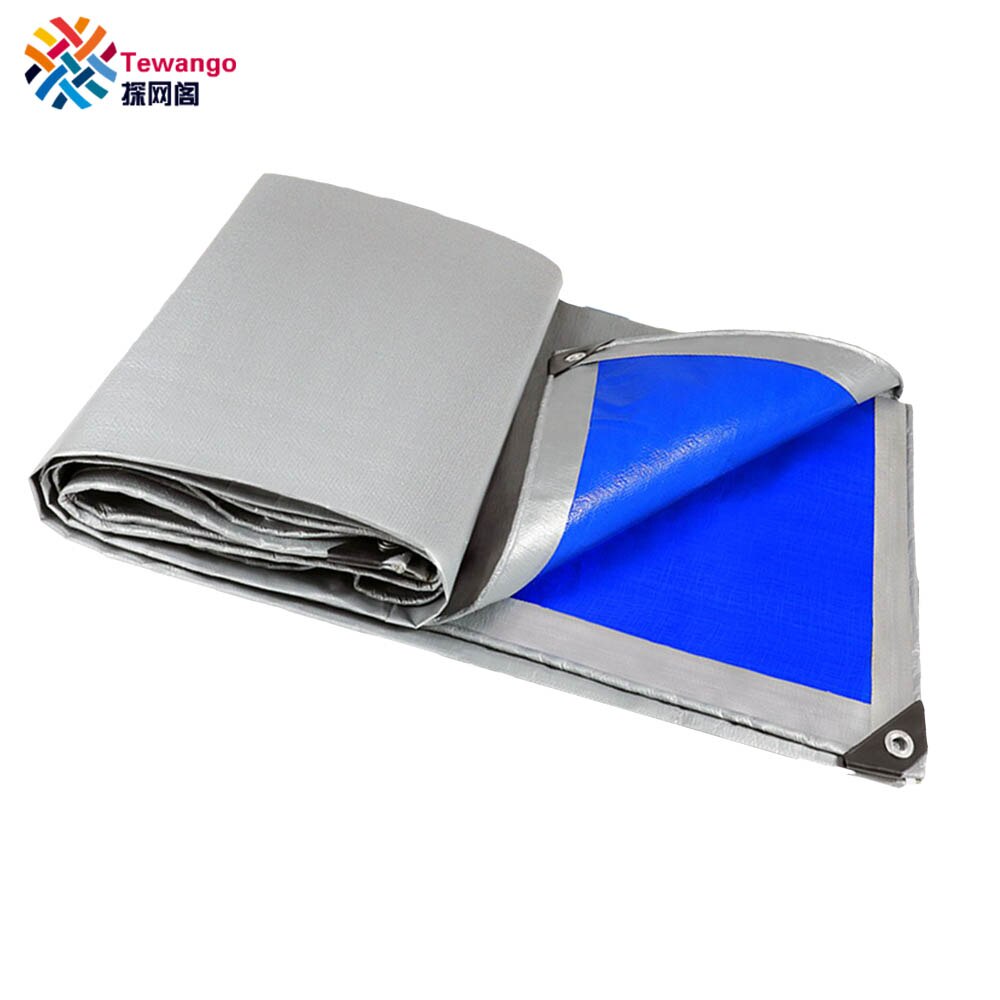 Tewango Silver +Blue Coated Water Resistant Tarp H... – Grandado