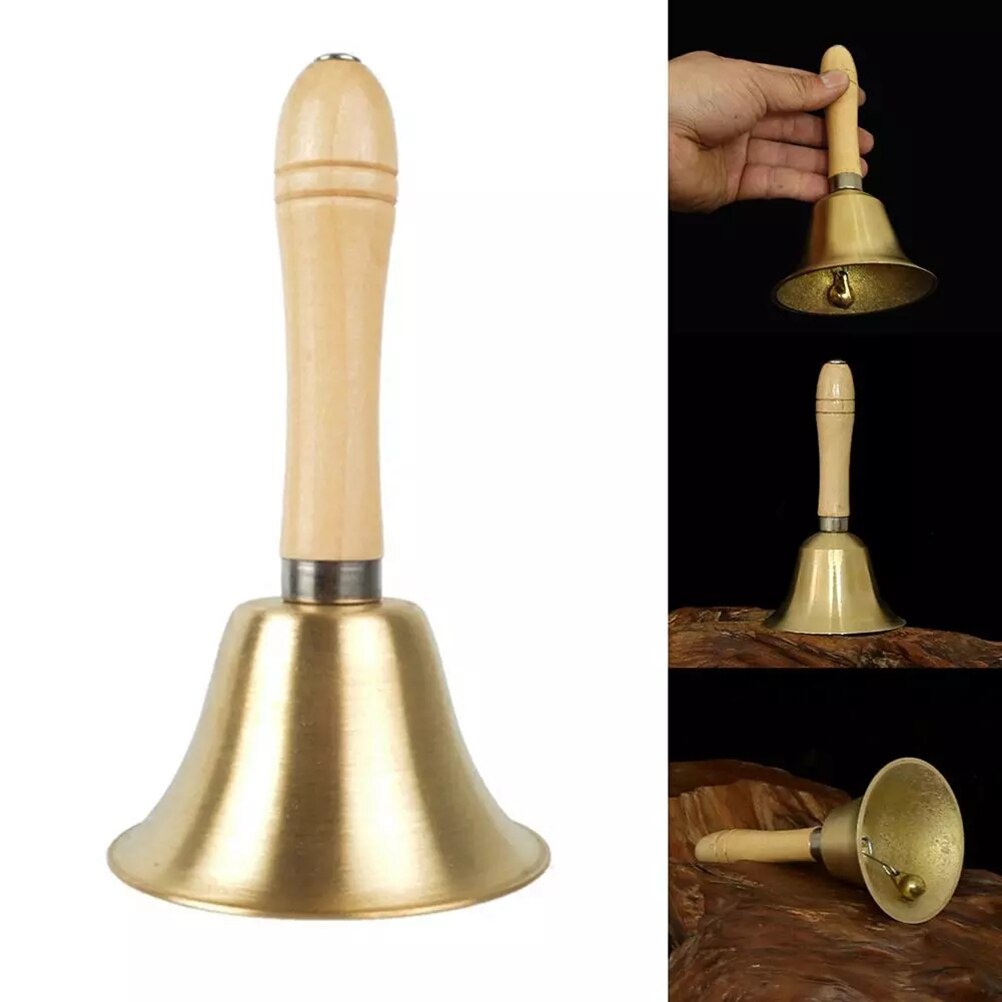 Brass Hand Bell Loud Call Bell Handbell Desk Ringb... – Grandado