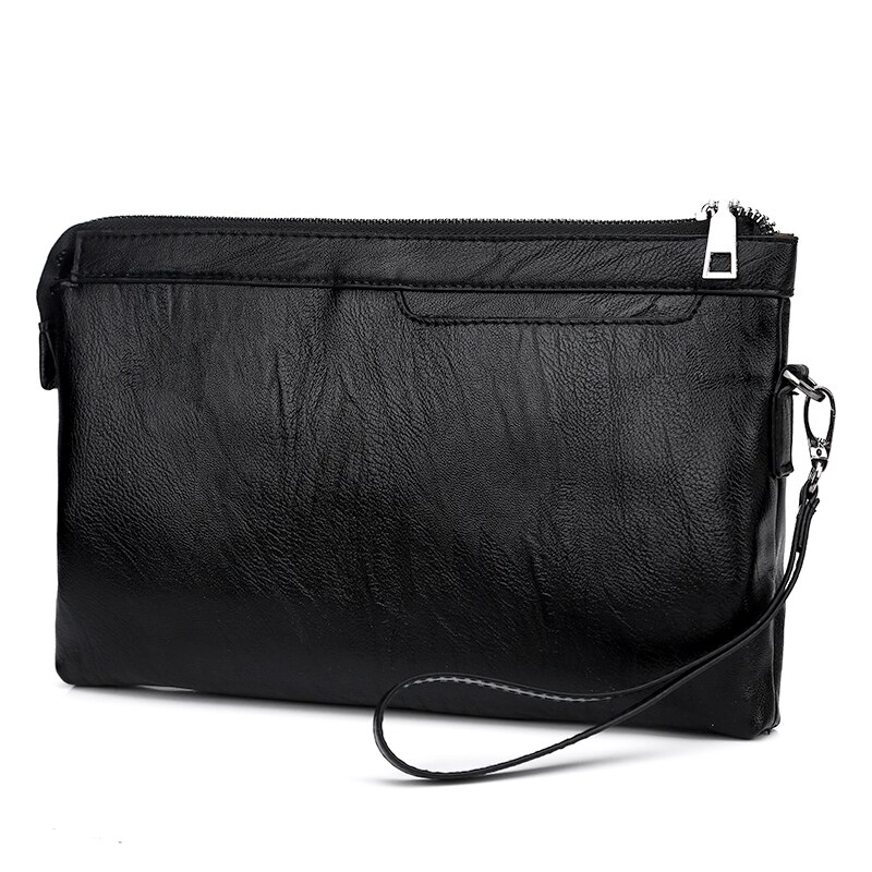 black leather clutch envelope bag men purses and h... – Vicedeal