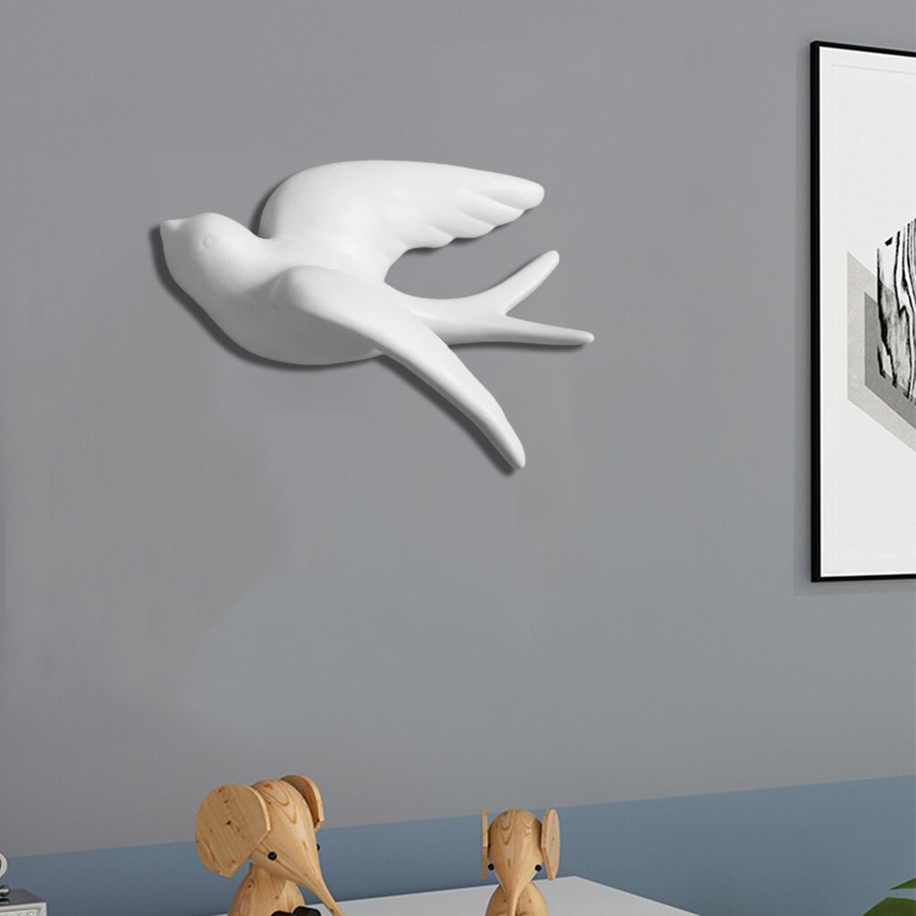 Ceramic Bird 3D Wall Decor Sculptures Flying Swall... – Grandado