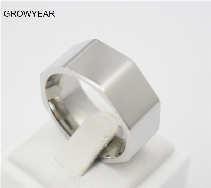 Steel Cool Nut Shaped Polygon Men Silver Color Rin... – Grandado