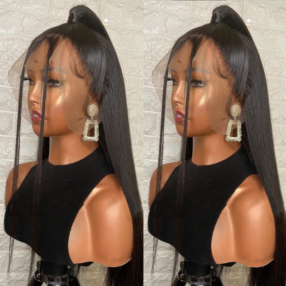 DLME Straight Lace Front Wigs Black Synthetic Wig ... – Vicedeal