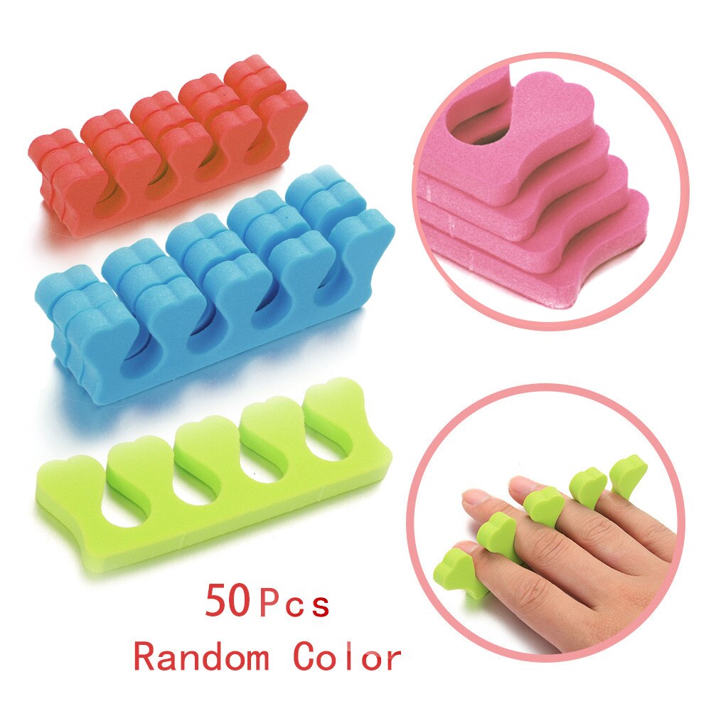 Random Color50Pcs Nail Art Foam Sponge Finger Toe ... – Grandado