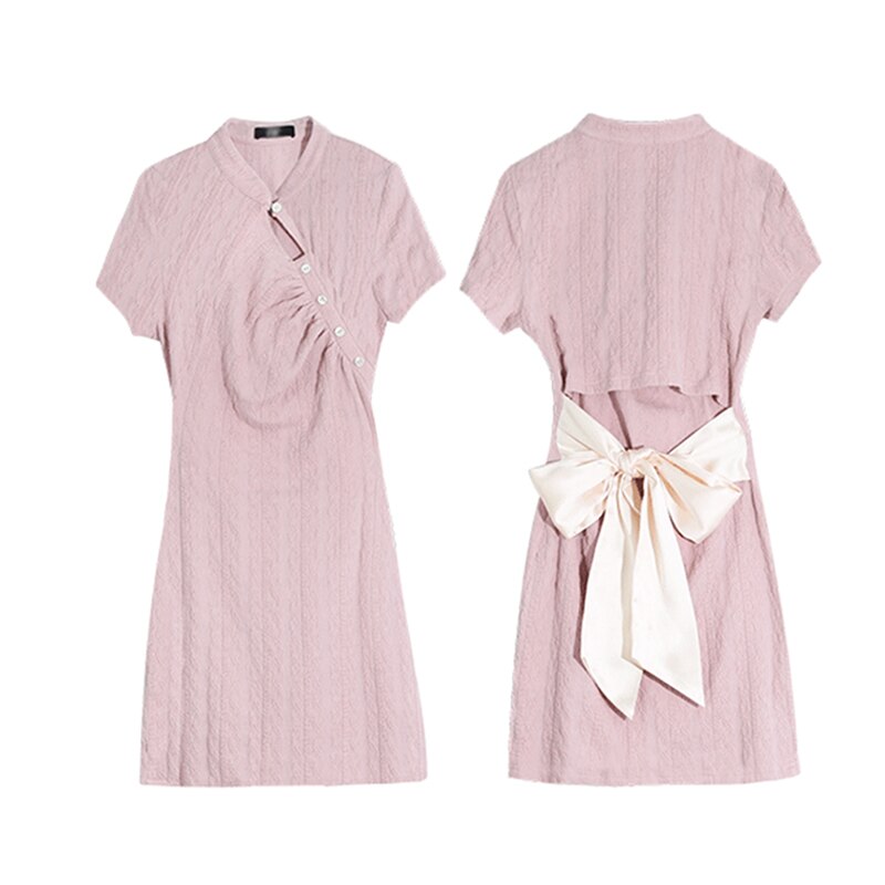 Elegante Mini Jurken Vrouwen Roze Luxe Oosterse Vi... – Vicedeal