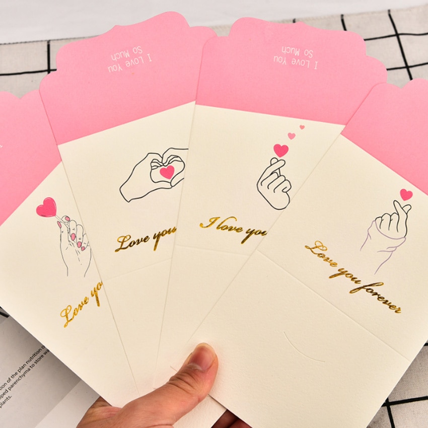 4pcs/pack Lovely Love you Folding Letter Paper DIY... – Grandado