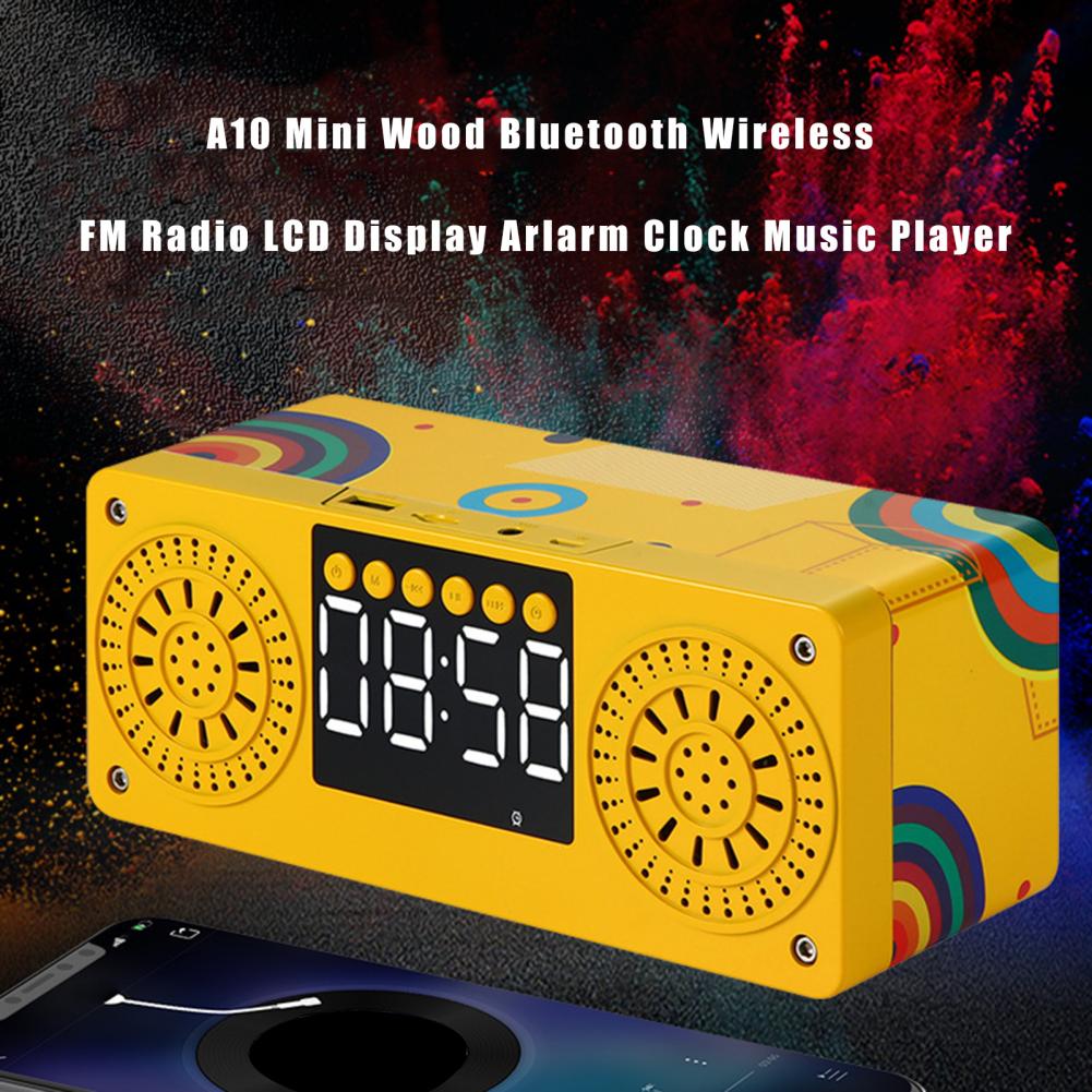 A10 Mini Wood Bluetooth Wireless FM Radio LCD Disp... – Grandado