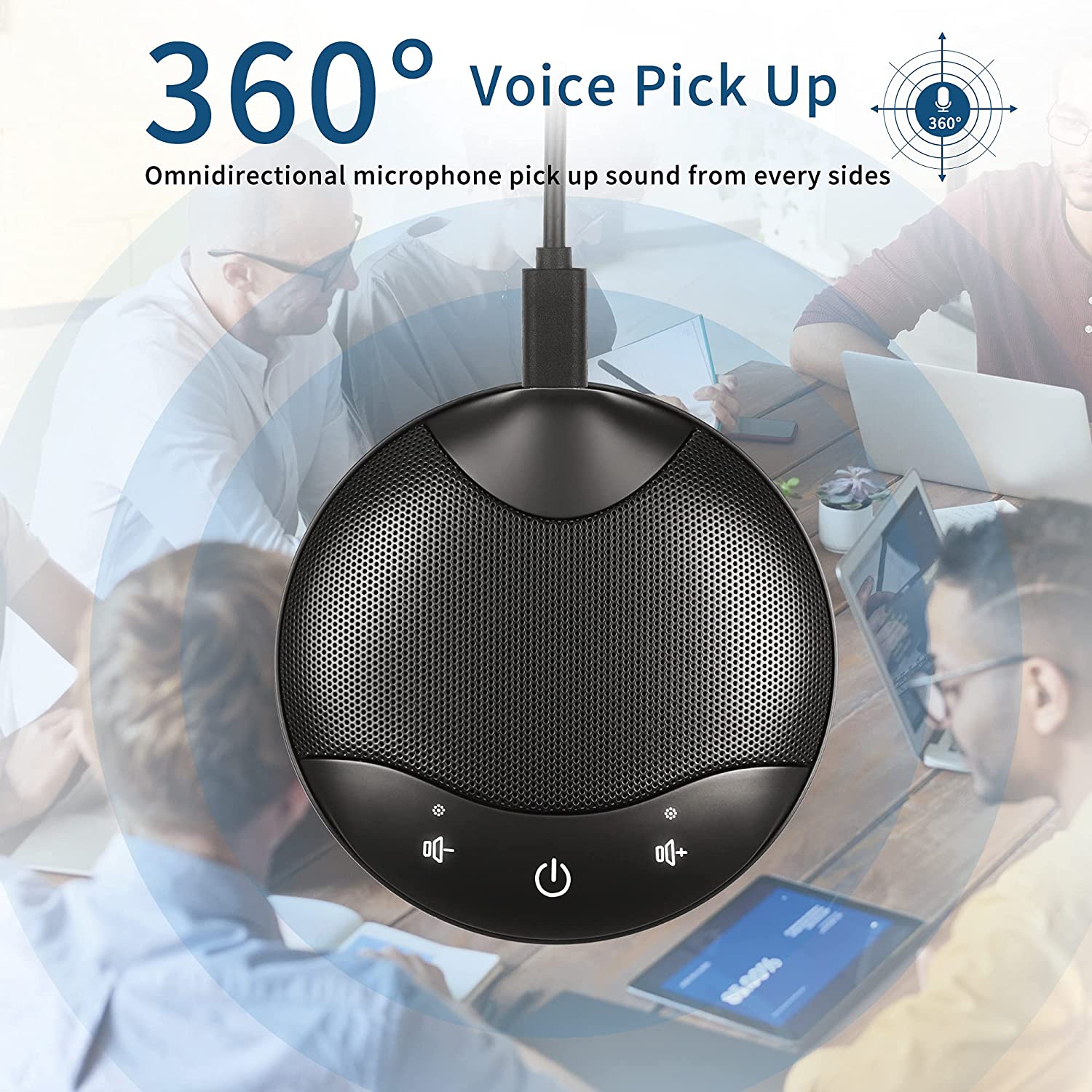 USB 360° Conference Microphone for PC Zoom Meeting... – Grandado