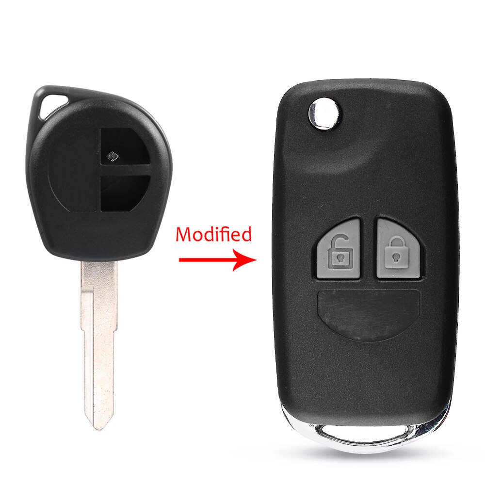 KEYYOU 2 Button Modified Flip Folding Car Remote Key Case Shell For ...
