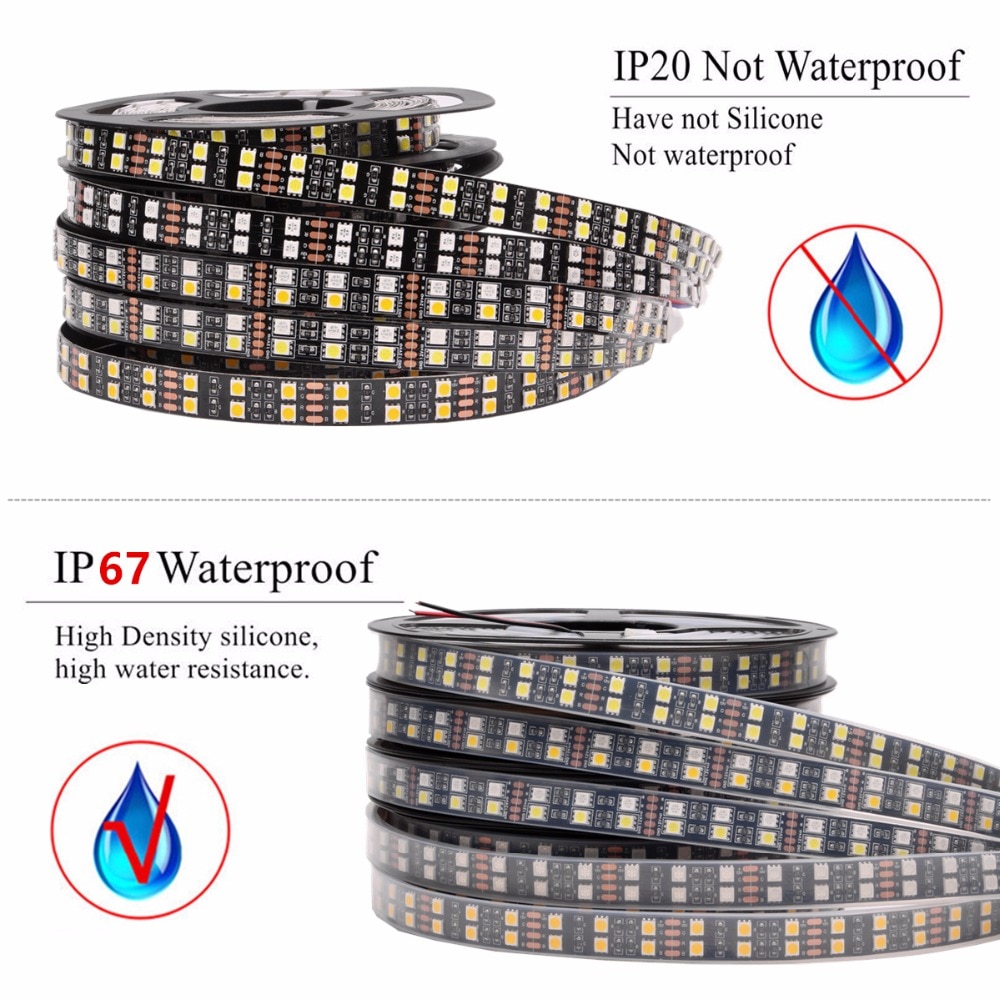 RGB LED Strip Waterdicht 5050 120 LEDs/m Dubbele R... – Vicedeal