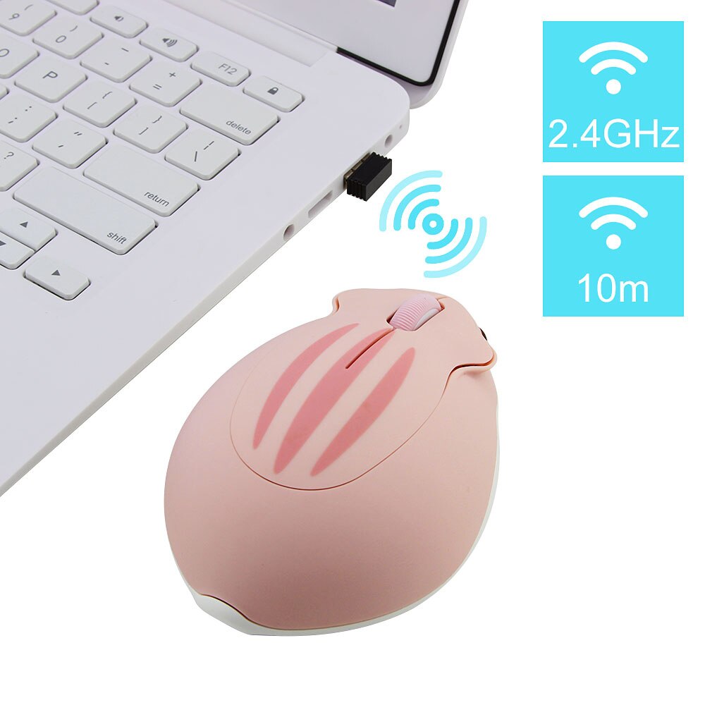 2.4GHz Pink Wireless Mouse 1200DPI Ergonomic Optic... – Vicedeal