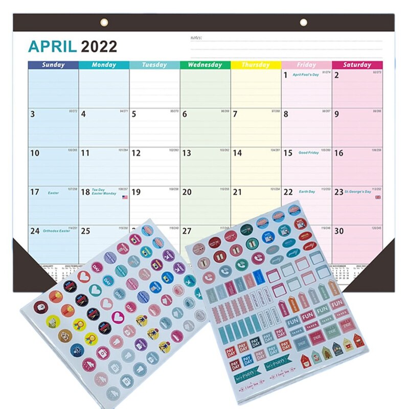 -2022-2023-18 Maandelijkse/Muur Kalender, Grote Kl... – Vicedeal