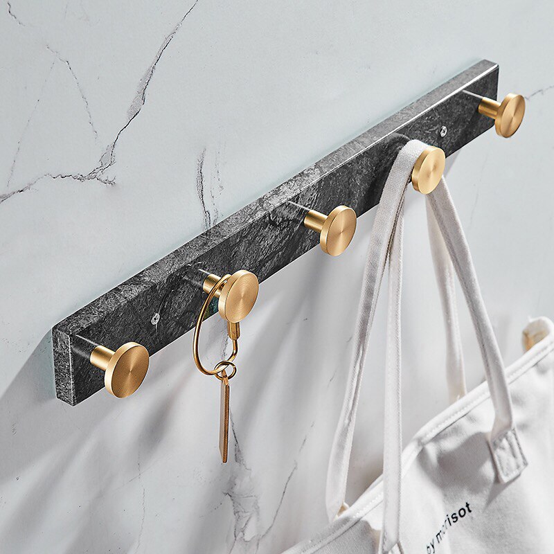Light luxury marble clothes hook wall hanging wall... – Grandado