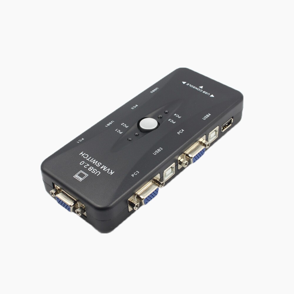 4-Port USB 2.0 KVM Switch Mouse/Keyboard/VGA Video... – Grandado