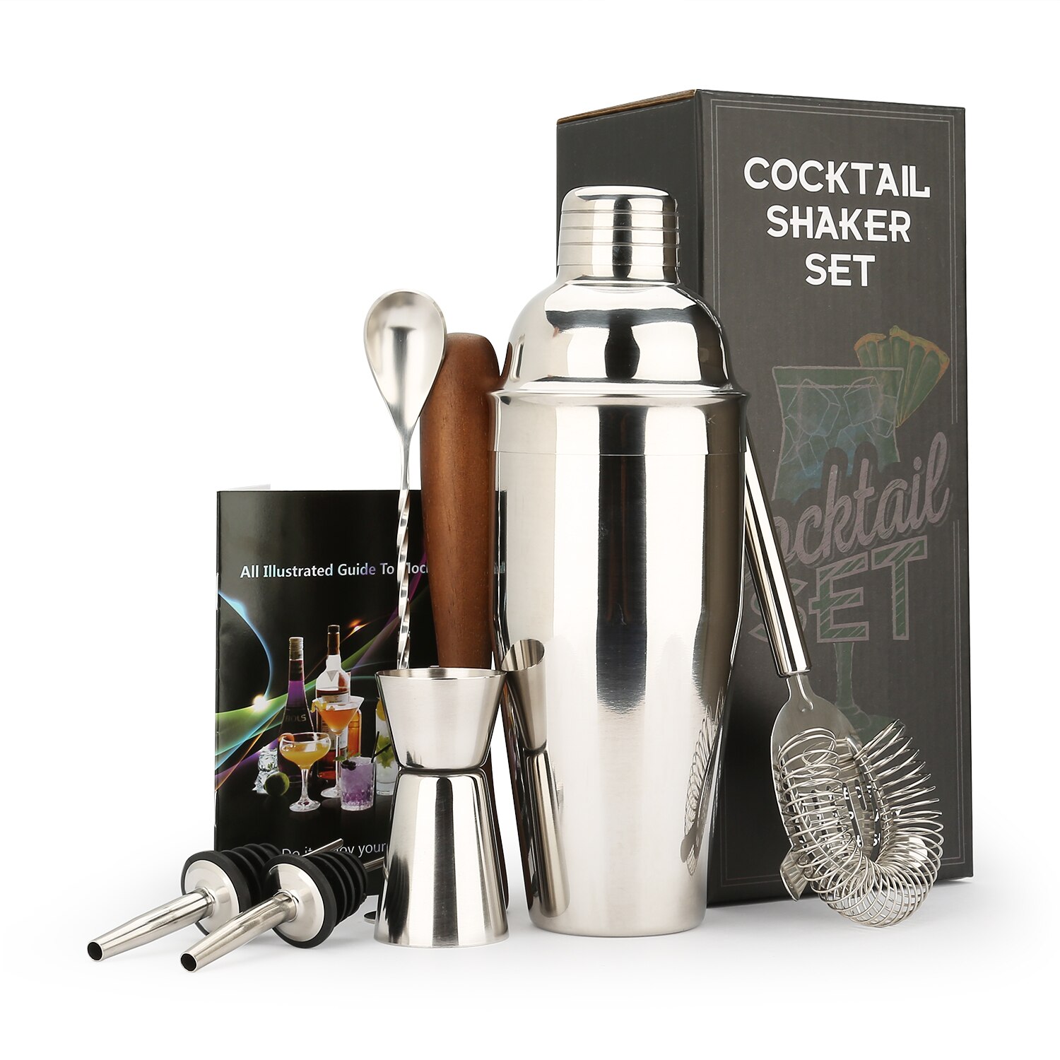 Cocktail Shaker Making Set,750ml Boston Bartender ... – Vicedeal