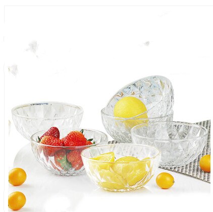 Transparent Glass Tableware Bowl Set 6-piece Heat-... – Grandado