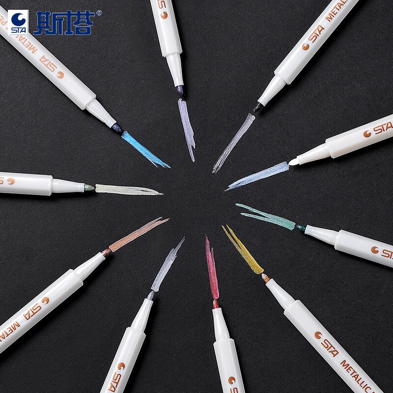 STA 10 Farben metallisch Marker Stift DIY Scrapboo... – Grandado
