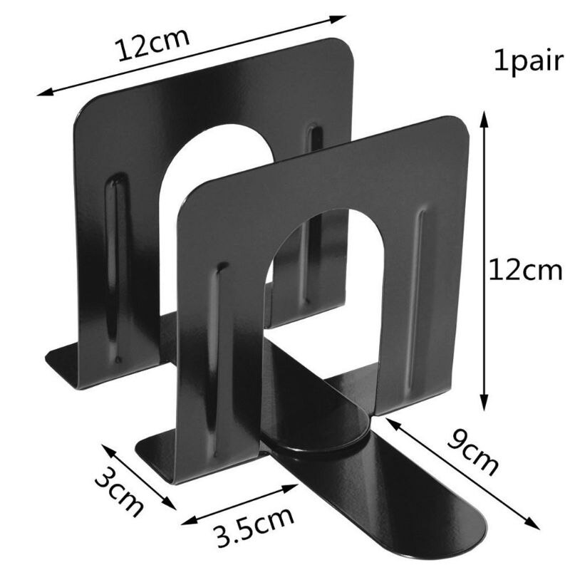 Metal Bookends Iron Support Holder Nonskid Desk St... – Grandado