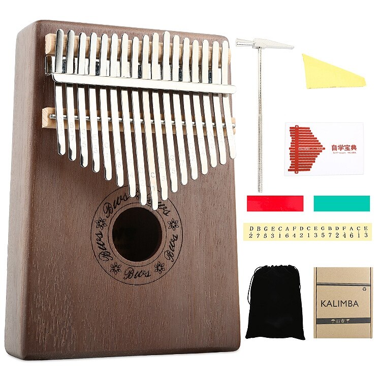 Kalimba 17 Key Thumb Piano Wood Mahogany Calimba B... – Vicedeal