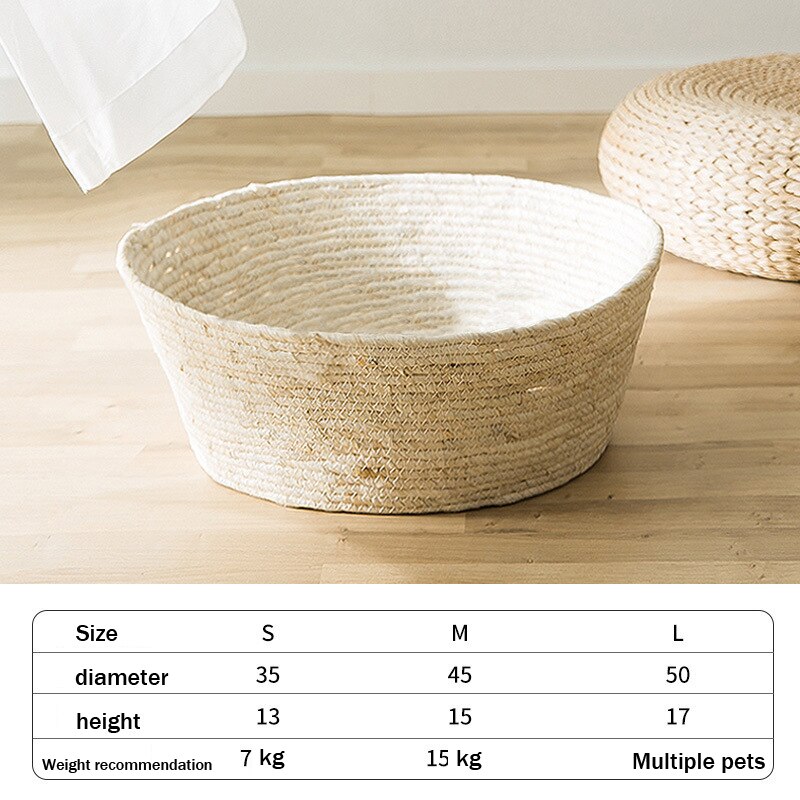 Katzenstreu einfache rattan gewebt katze korb vier... – Grandado